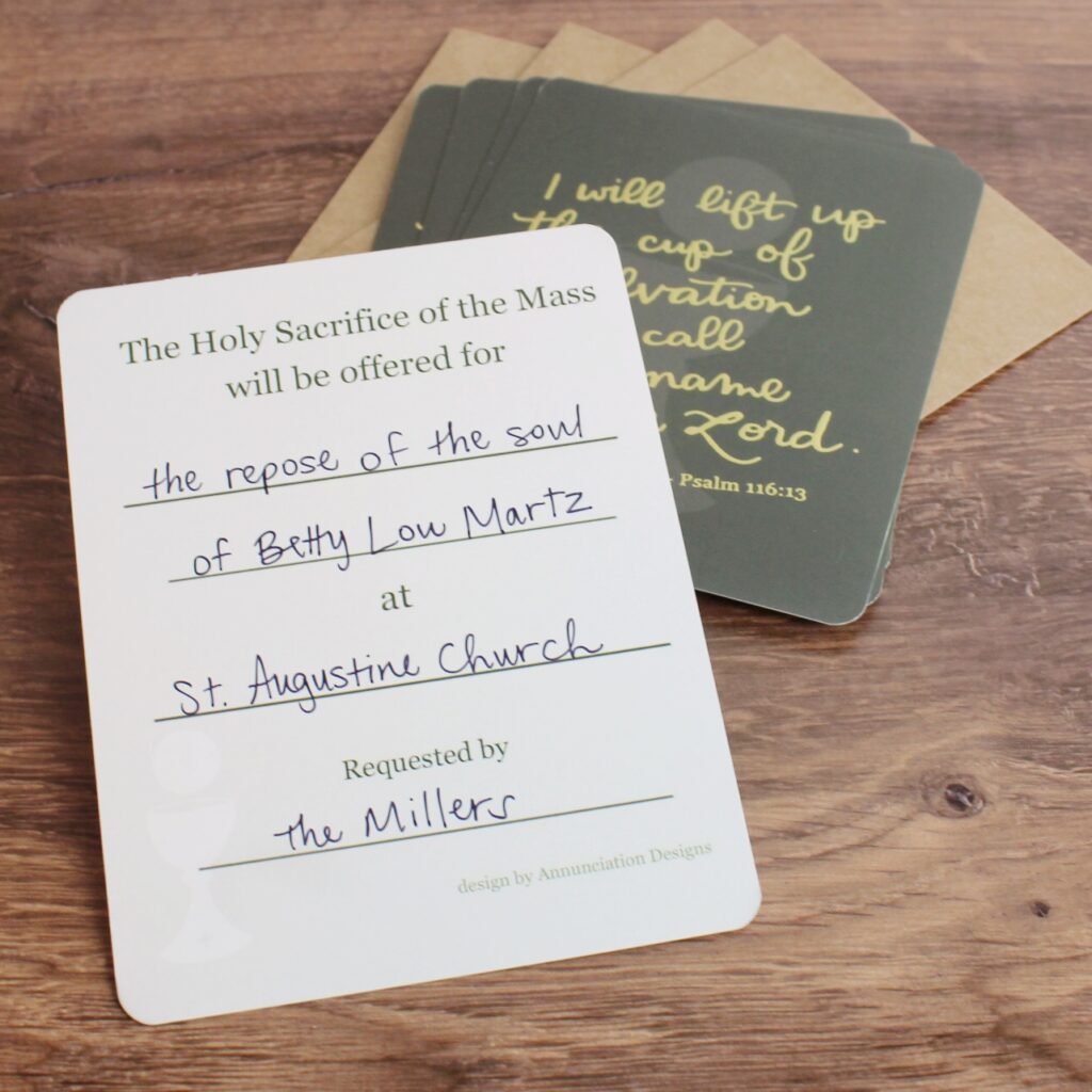 Mass Intention Cards